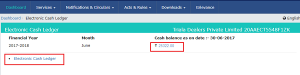 Electronic Cash Ledger under GST & How to view the same