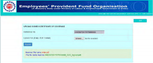 EPFO: Online System for generation of Certificate of Coverage- reg