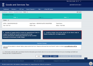 Transition Form GST TRAN- 2- Things you must Know