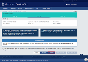 Transition Form GST TRAN- 2- Things you must Know