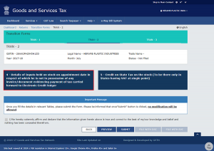 Transition Form GST TRAN- 2- Things you must Know