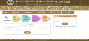 Unique Document Identification Number (UDIN) for Practising CAs