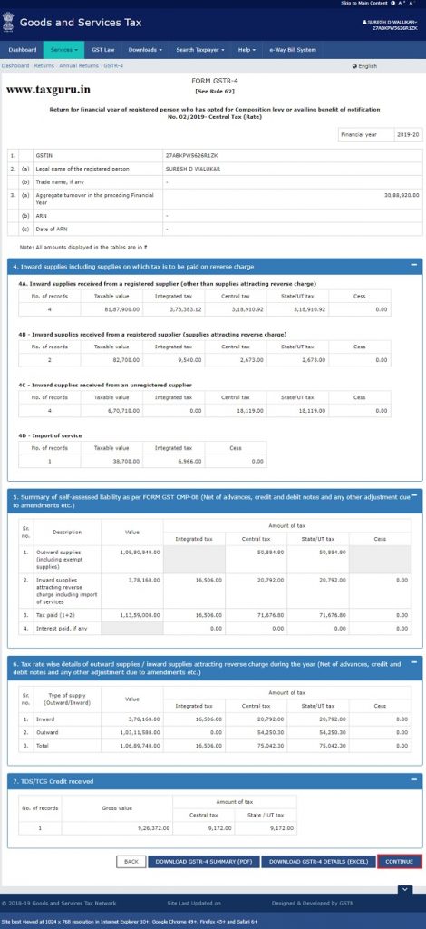 How to file Form GSTR-4 (Annual Return) (For FY 2019-20 Onwards)