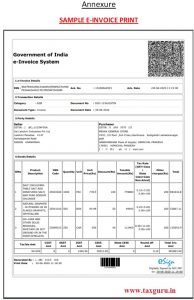 Brief note on e-Invoice under GST