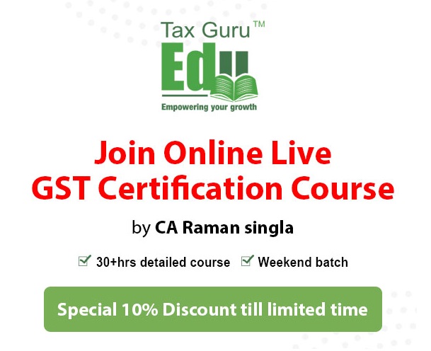Join Online Live GST Certification Course