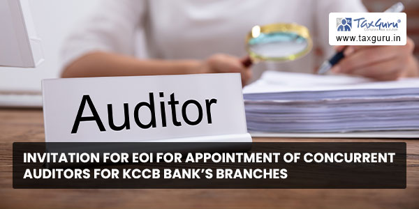 Invitation for EOI for Appointment of Concurrent Auditors for KCCB Bank ...