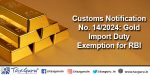 Customs Notification No. 14/2024: Gold Import Duty Exemption for RBI