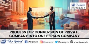 Process for Conversion of Private Company into One Person Company