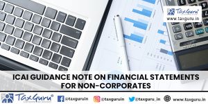 ICAI Guidance Note on Financial Statements for Non-Corporates