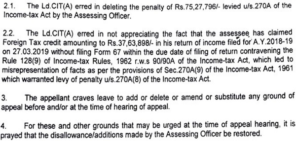 No Section 270A Penalty for Delay in Filing Form 67 if no Misreporting ...