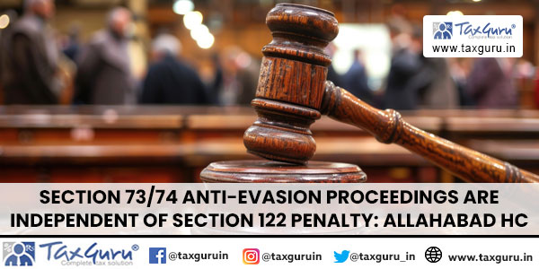 Section 73/74 Anti-Evasion Proceedings are Independent of Section 122 ...