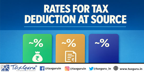 TDS Rate Chart for Assessment year 2026-27 / Financial Year 2025-26