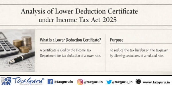 Analysis of Lower deduction Certificate under Income Tax Act 2025